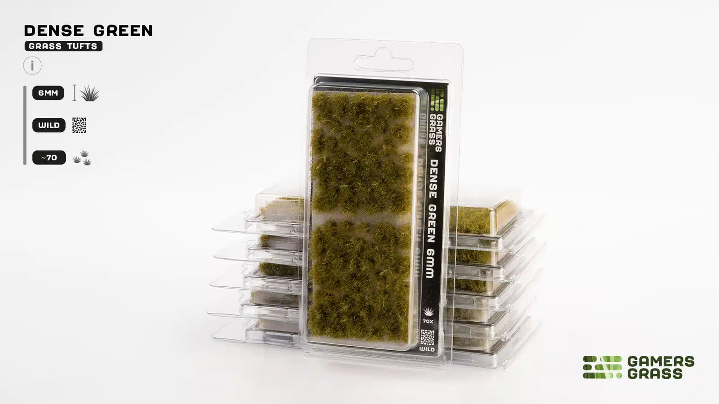 Gamers Grass: Grass Tufts – Dense Green 6mm | Game Roost NZ