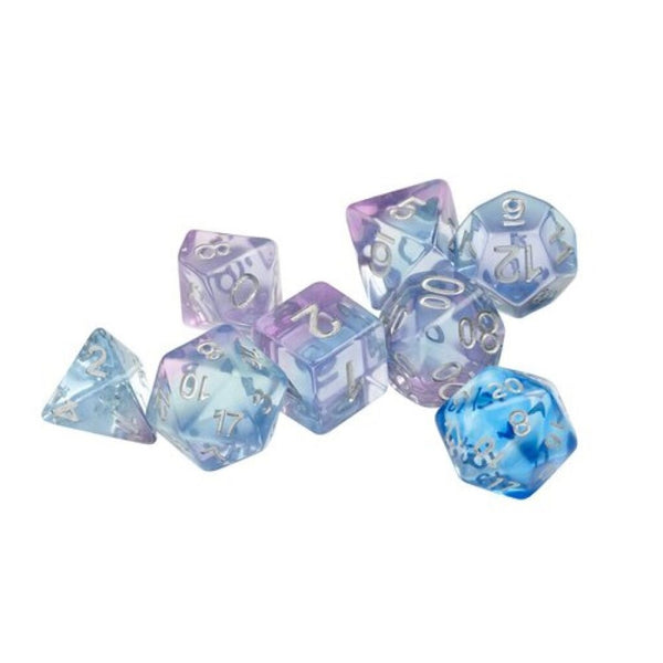 Sirius Polyhedral Dice Set – Polyroller | Blue‑Purple RPG Dice | Game Roost
